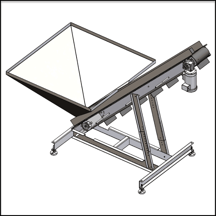 Multipurpose Incline Elevating Conveyor | Complete CAD Files Package ...